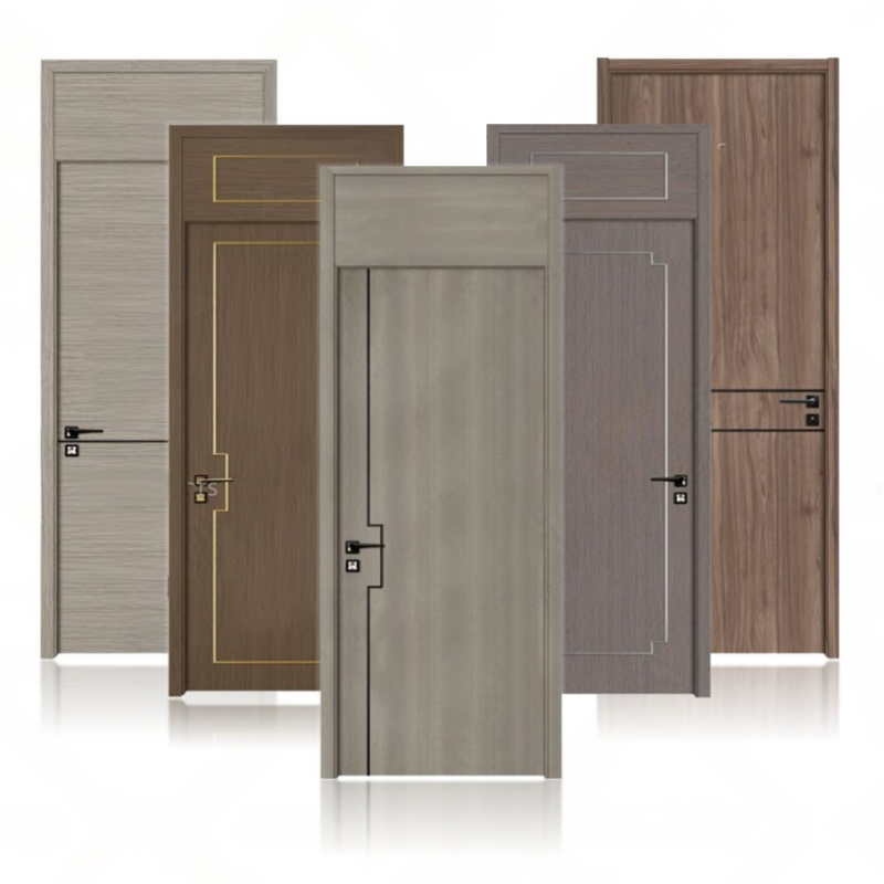 Quality Custom WPC Interior Door 45mm Thickness Waterproof Termite Proof for sale