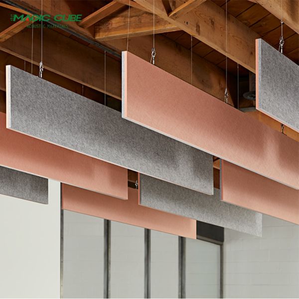 Quality PET Felt Easy To Attach Ceiling Acoustic Panel Impact Resistant Customizable for sale