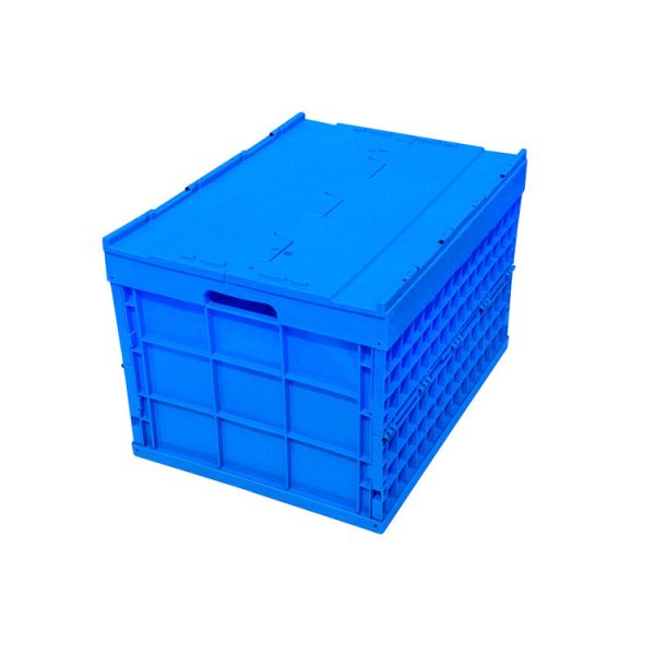 Quality Attached Lids Larger Volume Plastic Collapsible Tote Boxes Stronger and for sale