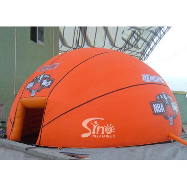 Quality 8m dia. NBA spread activities hemisphere inflatable dome tent with custom logo for sale