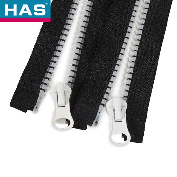 Quality Luminous Plastic Zippers Two Way Separating Jacket Zipper New Design for sale