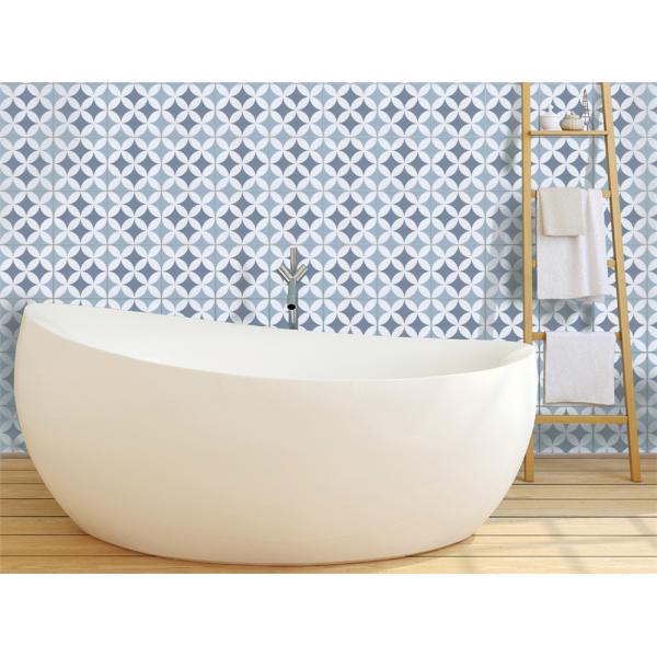 Quality Blue Gray Ceramic Rustic Tile 20x20cm Clay Indoor Wall for sale