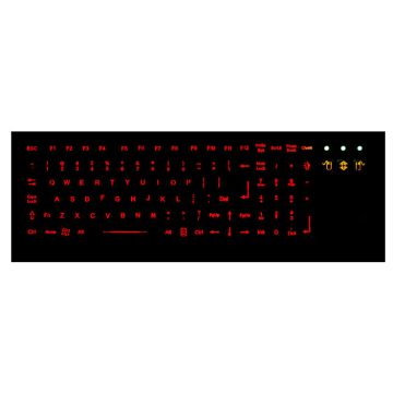 Quality 104 Keys Stianless Steel Panel Mounted Keyboard IP67 With Trackball 800DPI for sale
