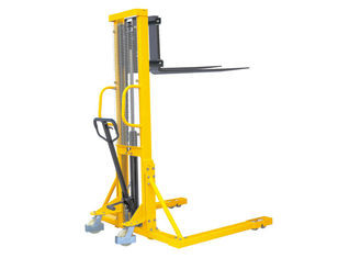 Quality Adjustable Manual Hydraulic Pallet Stacker , Straddle Stacker Forklift High for sale