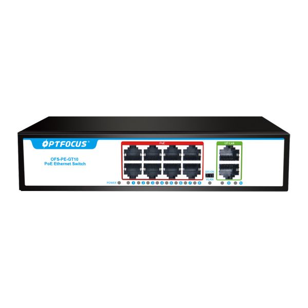 Quality Factory OEM/ODM 8 Port POE Switch 8*1000mbps POE port,2*1000mbps Uplink Port for IP Camera NVR for sale