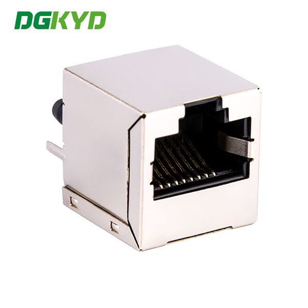 Quality 100Mbps 180 Degree Direct Insertion RJ45 Network Connector 8PIN Vertical Socket for sale