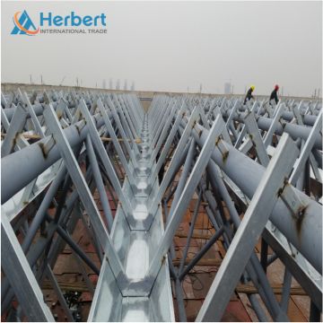 Quality S235JR Premade Gambrel Roof Trusses 30 FT Punching For Curtain Wall for sale