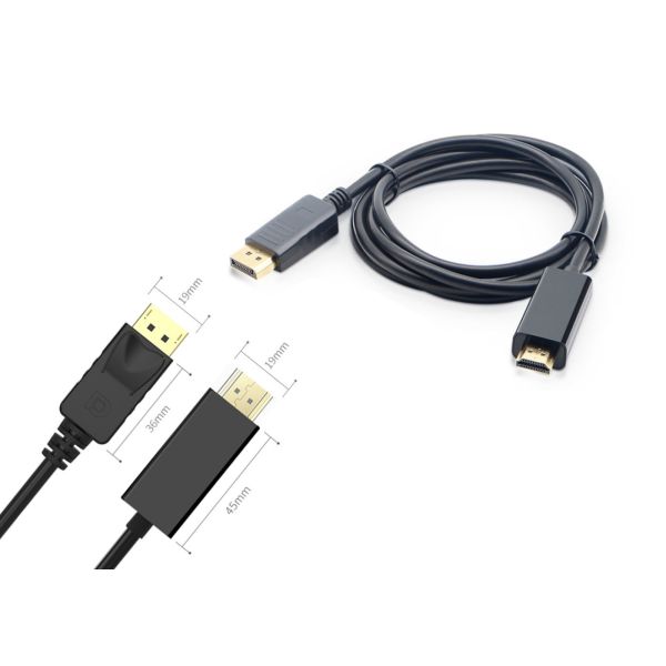 Quality Communication PVC Jacket 5.5mm 500mm HDMI To DP Cable for sale