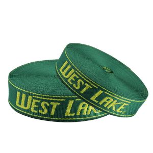 Quality Nylon Polyester Jacquard Webbing Tape 2.6cm Width Green Elastic Band for sale