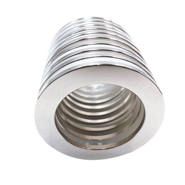 Quality Silver Neodymium Powerful Ring Magnets Height 6mm For Industrial for sale