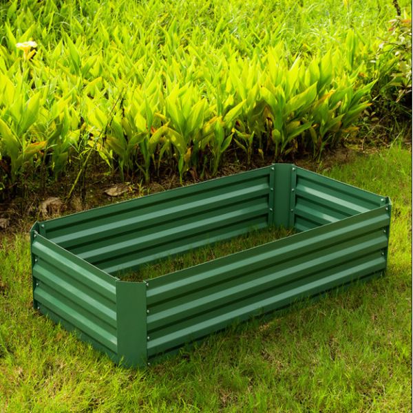 Quality Rectangular L240cm Galvanized Garden Beds For Outdoor for sale