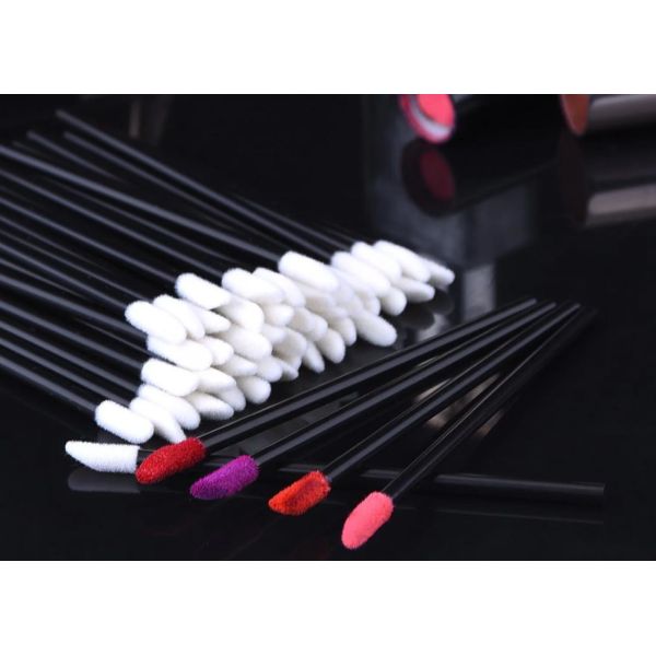 Quality Black Plastic Makeup Lip Applicator Wands Disposable Lip Brush for sale