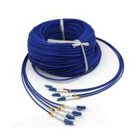 Quality Military Tactical 4 Strand Fiber Optic Cable 200m Single Mode LC Armored for sale