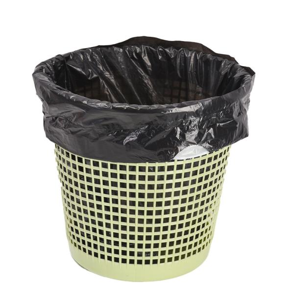 Quality Large Capacity Black Household Garbage Bag with Non-tearing Drawstring and Logo for sale
