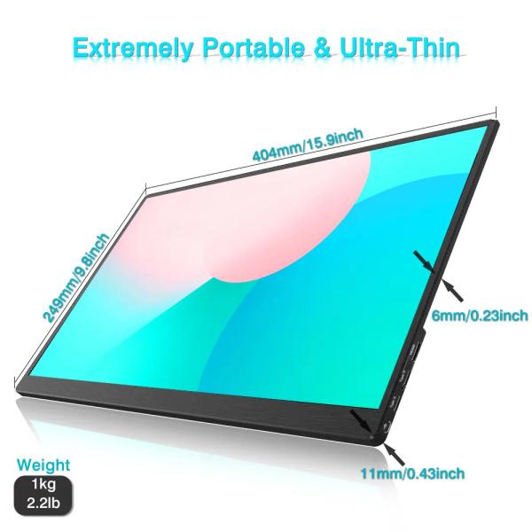 Quality Commercial Usb C External Touch Portable Monitor Game Advertising IPS Screen Hd for sale
