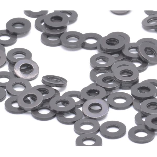 Quality 3/8" ID X 1" X 1/8" Thick Black Rubber Flat Washers Various Package Sizes for sale
