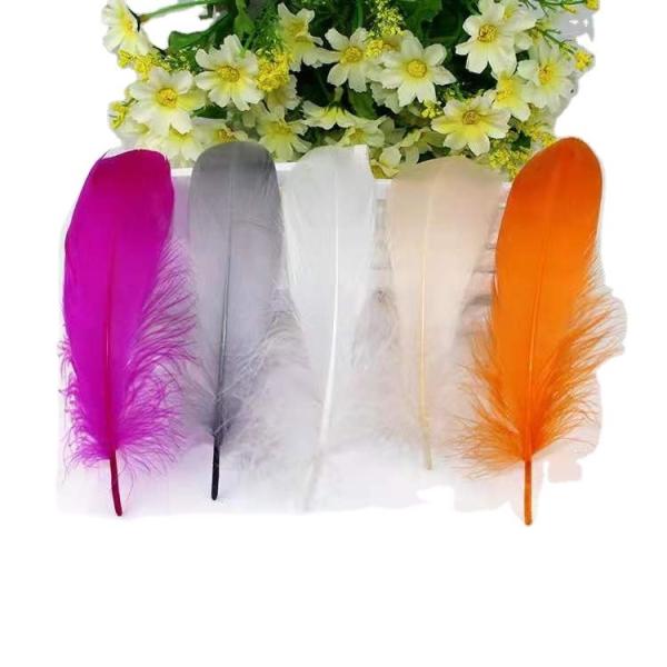 Quality 4-6 Inch Loose Goose Feathers , Colorful Feathers For Carnival Decoration for sale