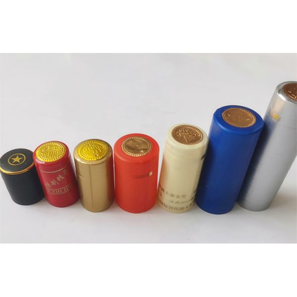 Quality Plastic Black PVC Shrink Capsules 65mm Burgundy Shrink Tops For Wine Bottles for sale