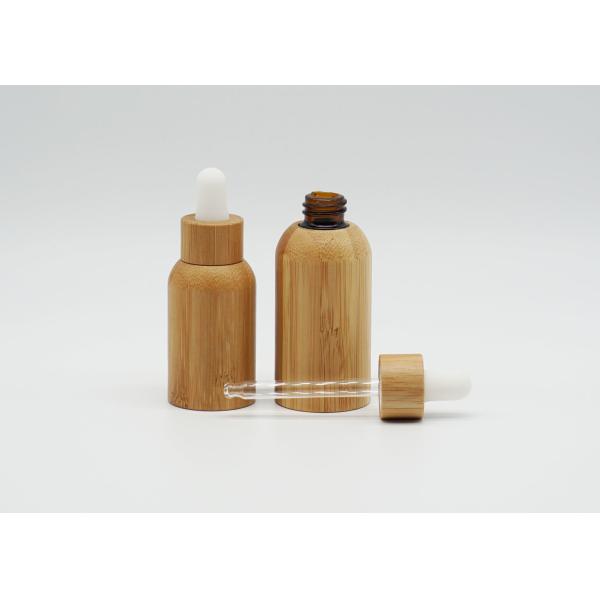 Quality 30ml Cylinderical Bamboo Dropper Bottle for Personal Care for sale