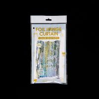 Quality Laser Foil Fringe Christmas Tinsel Curtain Background For Indoor / Outdoor for sale