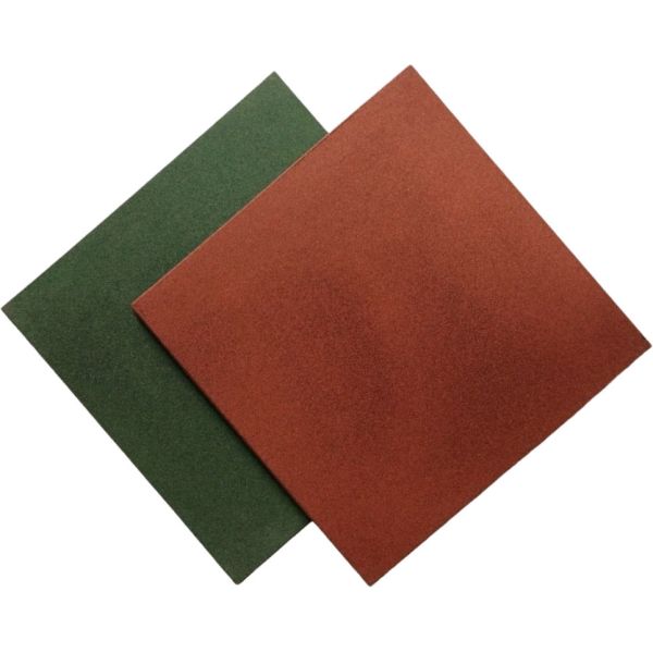 Quality Square Outdoor Rubber Tiles Shock Absorption Playground Rubber Flooring 30mm Thickness for sale