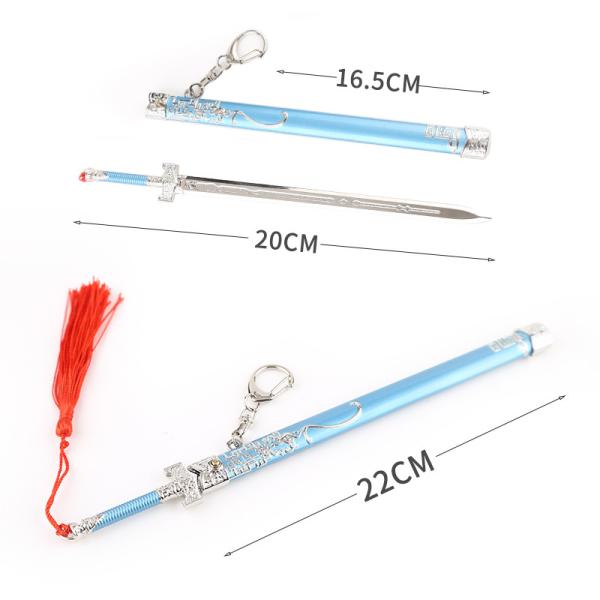 Quality Mo Dao Zu Shi Lanwangji Mini Sword Keychain Zinc Alloy Custom Metal Keychain for sale