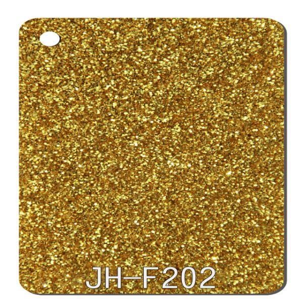 Quality 1/8 Inch Gold Glitter Acrylic PMMA Sheet 3mm Thin Clear Perspex Sheet for sale