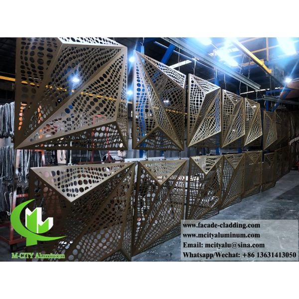 Quality 3D Shape Customized Powder Coated Aluminum Facade Panel for Hotel Wall Cladding for sale