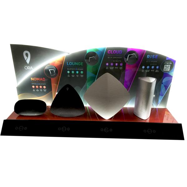 Quality MDF POP Speaker Electronic Display Stands Waterproof Sturdy Durable for sale