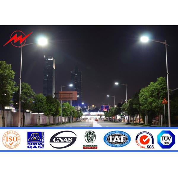 Quality Park Lighting 10M Single Arm Galvanized Steel Pole Q345 Material for sale
