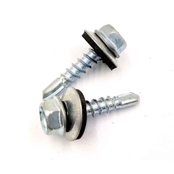 Quality EPDM Hex Head Self Drilling Decking Zinc Plated Screws for sale