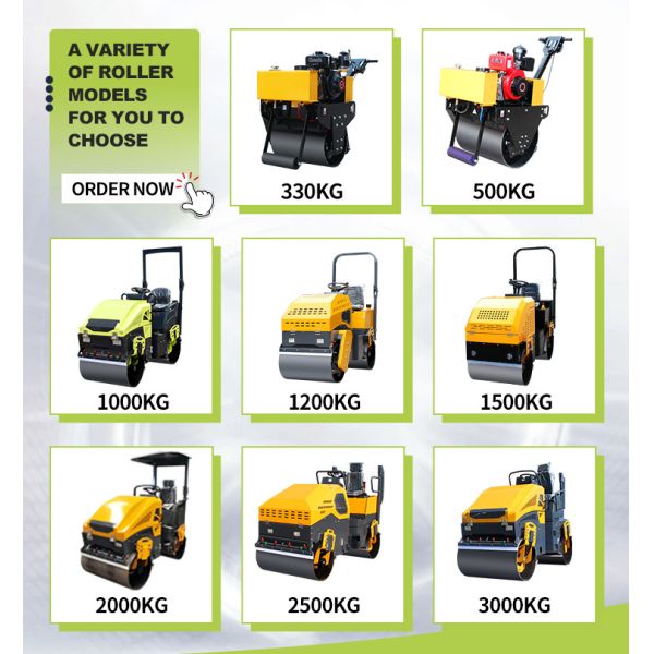 Quality 1000kg Mini Road Roller Compactor Double Drum Road Roller Vibratory Asphalt for sale