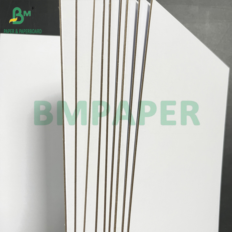 High Stiffness 1.2mm Grey Core Both Sides White Thick Board Glossy Surface