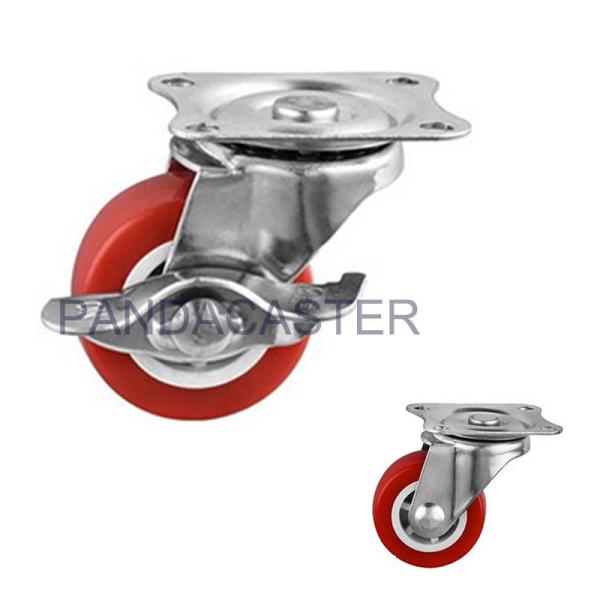 Quality Swivel Furniture Casters Wheels 20kg Side Mount Casters With Brakes for sale