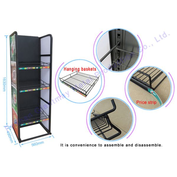 Quality Retail Shop Potato Chip Candy Basket Display Stand for sale