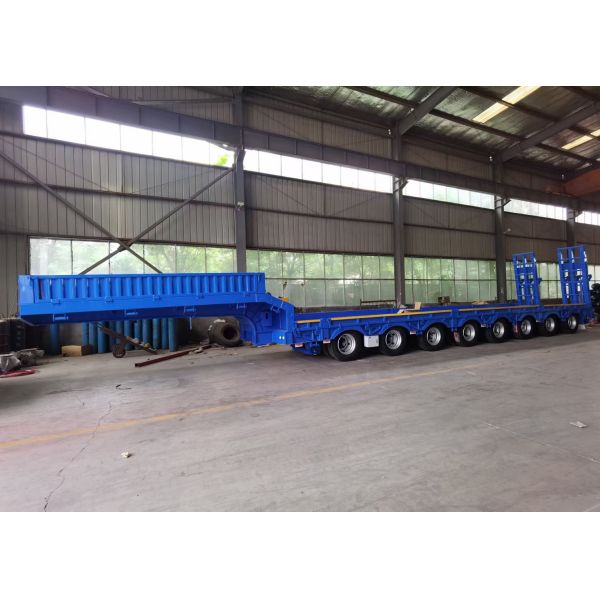Quality 7 Axle Low Bed Semi Trailer Drop Deck Flatbed Semi Truck Trailer for sale