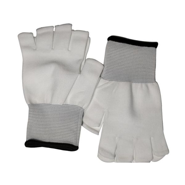 Quality Half Finger Seamless Polyester Liner Gloves Reusable For Cleanroom for sale