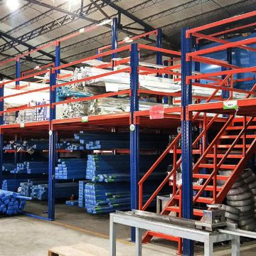 Quality A43: Cantilever Rack For Long Products Cantilevered Mezzanine Rack Warehouse for sale