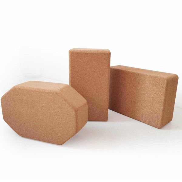 Quality ISO9001 Rectangular Yoga Cork Block Bricks Eco Slip Resistance 3x6x9'' for sale