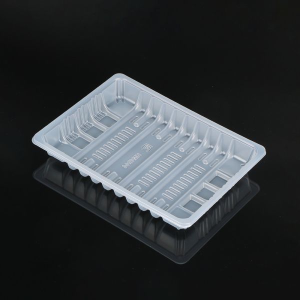 Quality Supermarket Rectangle Roast Chicken Pork Meat Packaging Tray PP Disposable for sale
