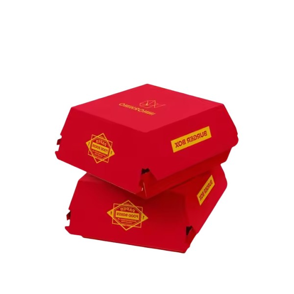 Quality Custom Hamburger Boxes with Customized Design and Eco-Friendly Kraft Paper for sale