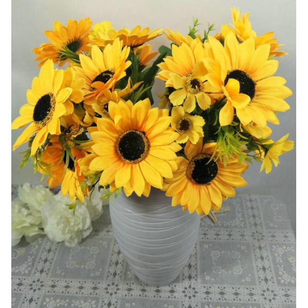Quality Decorative Plastic Sunflower Artificial Decoration Sunflower for sale