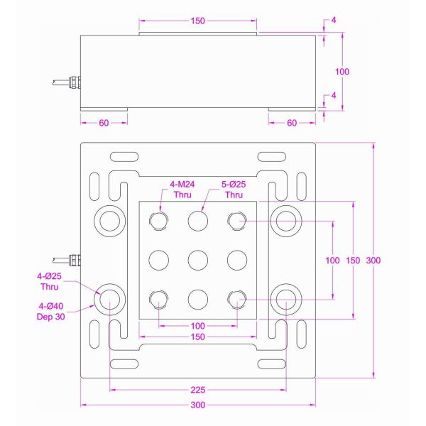 Quality Low Profile 3-Axis Load Cell 11.2klbf 22.5klb 45klb Multi-Axis Force Sensor for sale