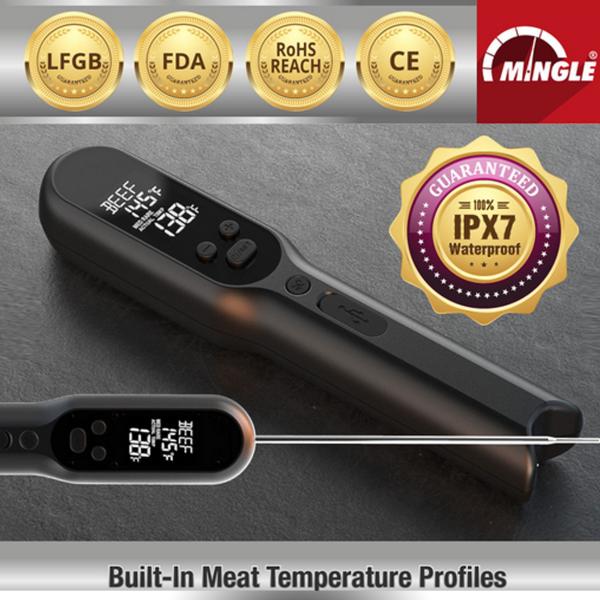 Quality IPX7 Instant Read Probe Thermometer , Digital Cooking Thermometer Integrated for sale