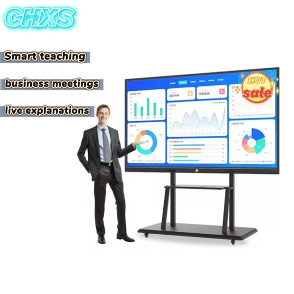 Quality CHXS 55 65 75 85 100 Inch Interactive Digital Display Touch Screen Mobile Smart Board Interactive Whiteboard for sale