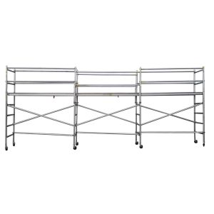 Quality Mobile Compact Iron Aluminum Expandable Frame Mini Type Scaffolding With Casters for sale