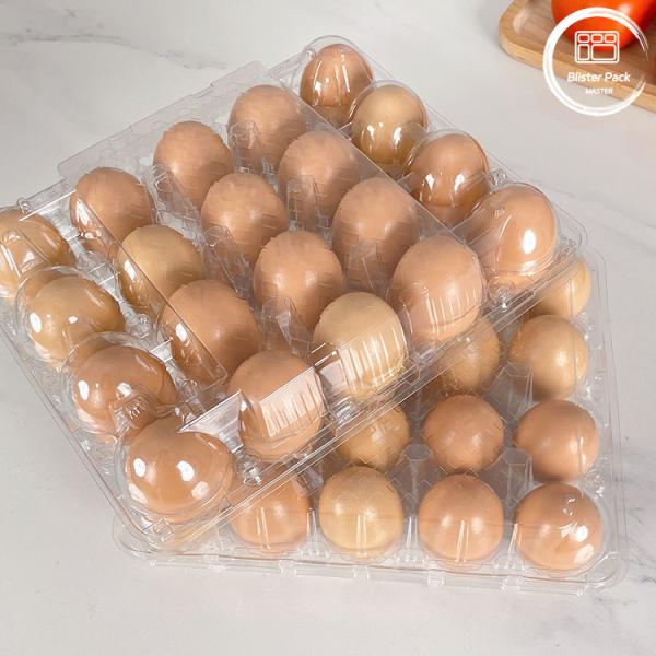Quality 30 Hole Plastic Egg Tray Packaging Carton By Manufacturers For Secure Egg for sale