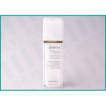 Quality 40 ML Square MS Resin Cosmetic Pump Bottle , Classic Cosmetic Lotion Bottles for sale