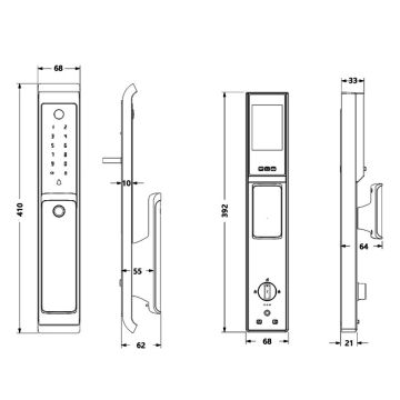Quality Tuya & TT Lock Smart Digital Door Lock with Camera APP/Fingerprint/Card/ for sale