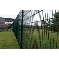 Quality Hot Sales Twin Wire Mesh Fence Panel For Garden Fence With Peach Post for sale